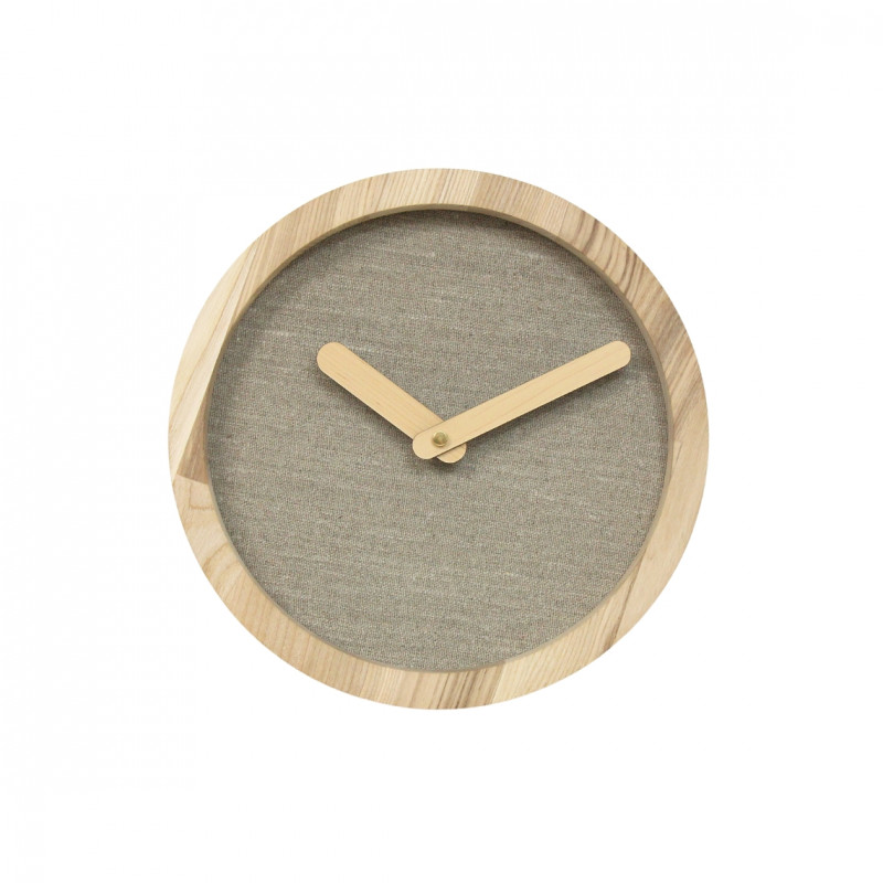Šviesus Medinis Apvalus Laikrodis (Linas)